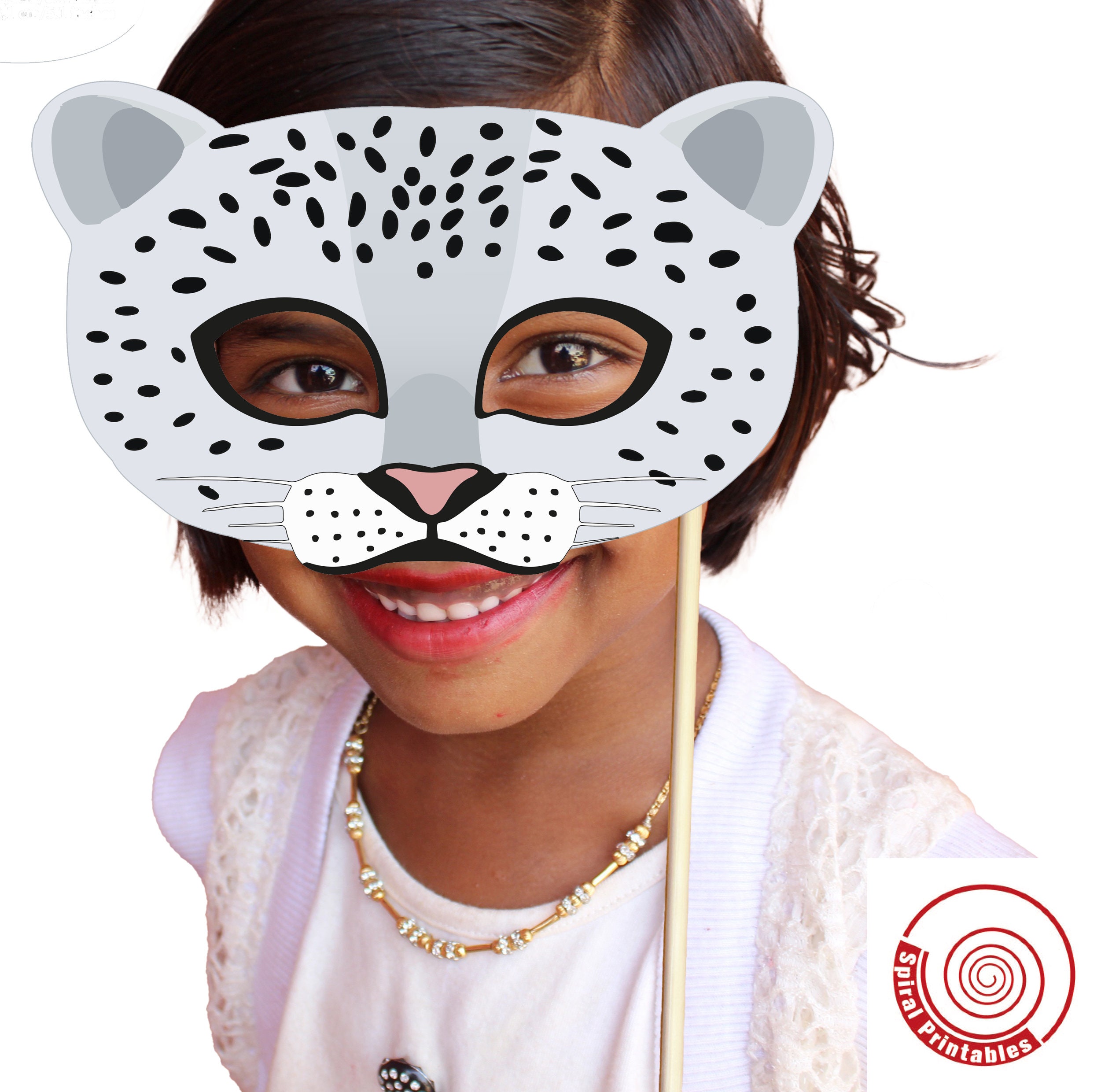 Snow Leopard Mask Masquerade Mask Cosplay Mask Educational Printables ...