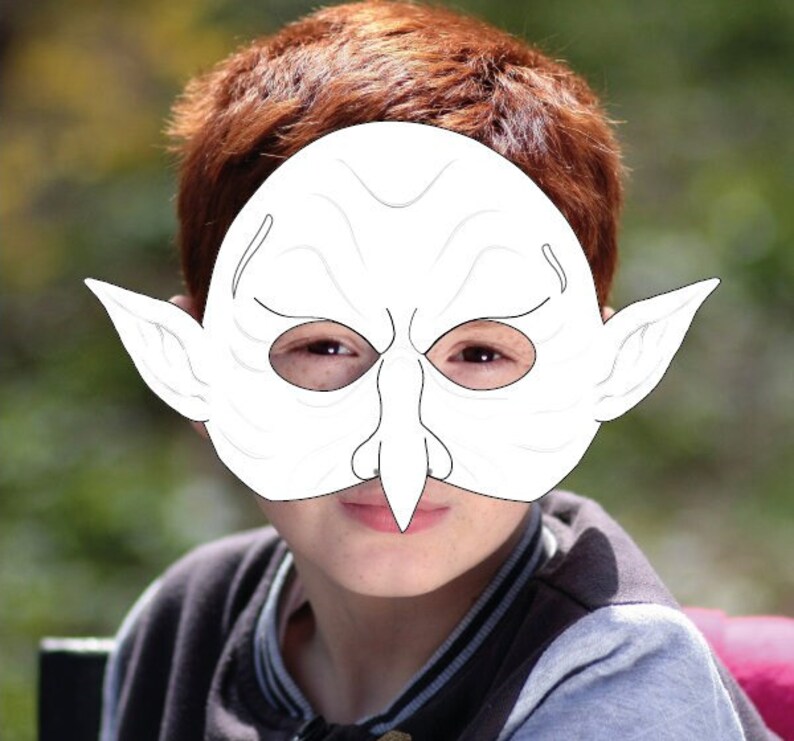 Coloring Goblin Mask Creepy Mask Cosplay Mask Masquerade Mask Return ...