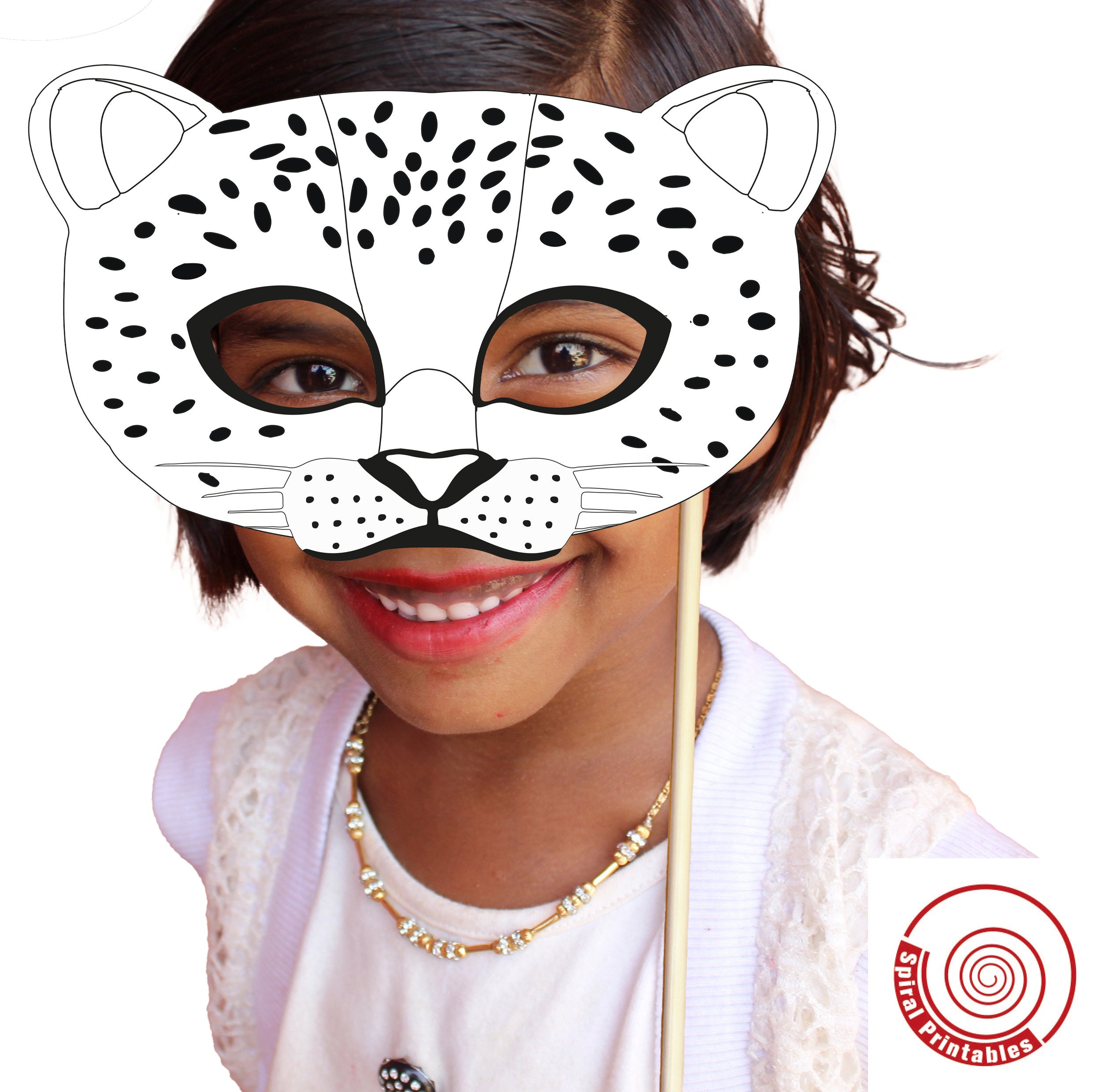 Coloring Leopard Mask Masquerade Mask Cosplay Mask Popular Printables ...