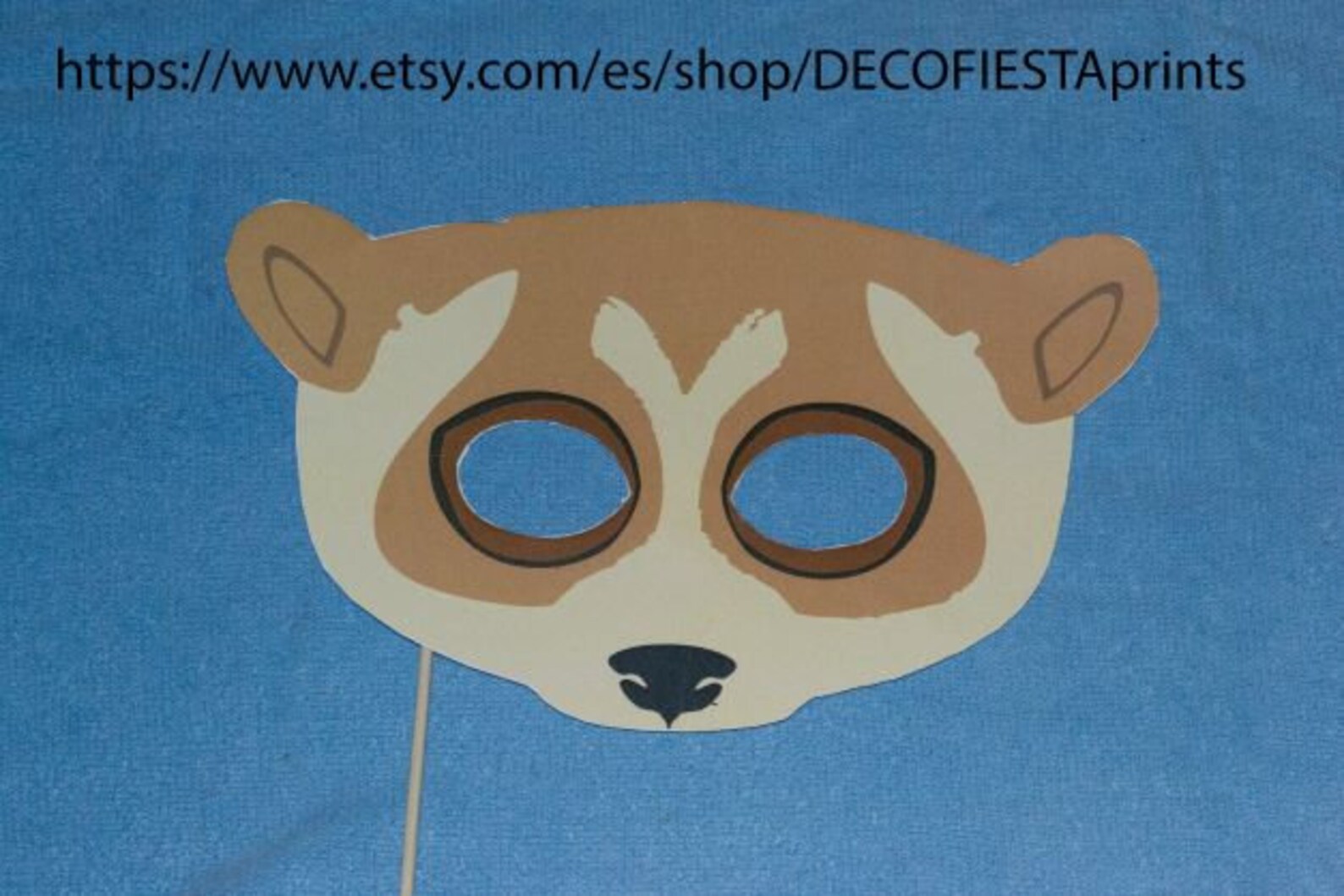 Loris Printable Mask -printable, Loris, Digital, Party, Birthday ...
