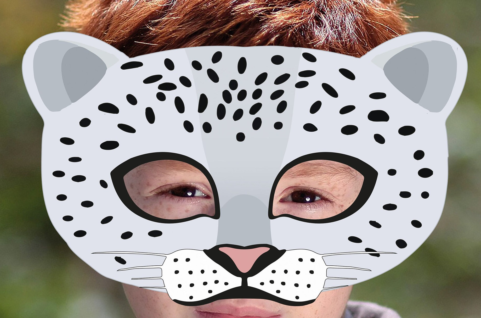 Masquerade Mask Printable Cosplay Mask Leopard Animal Costume - Etsy