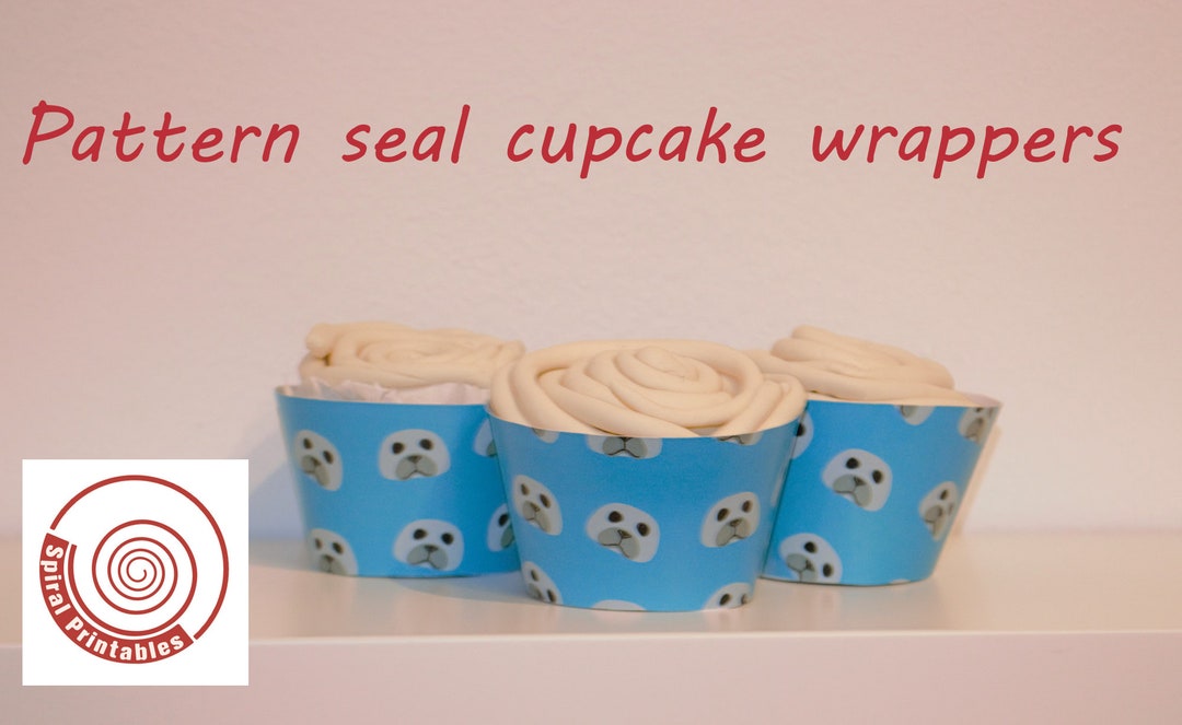 Seal Cupcake Wrappers - PRINTABLE Cupcake Wrappers, Cute Dessert Idea ...