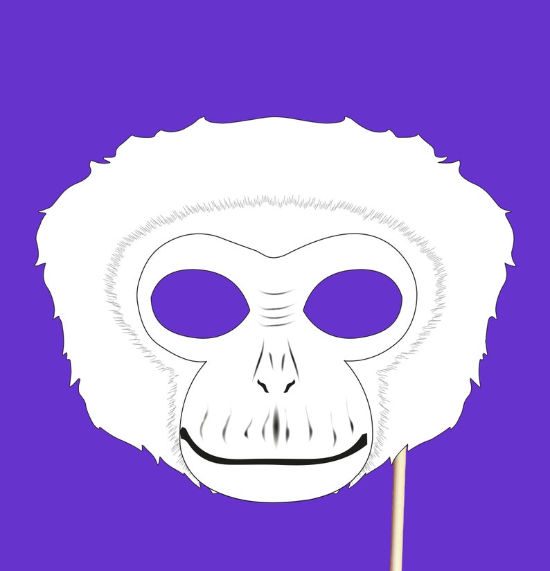 Coloring Monkey Mask Masquerade Mask Cosplay Mask Educational ...