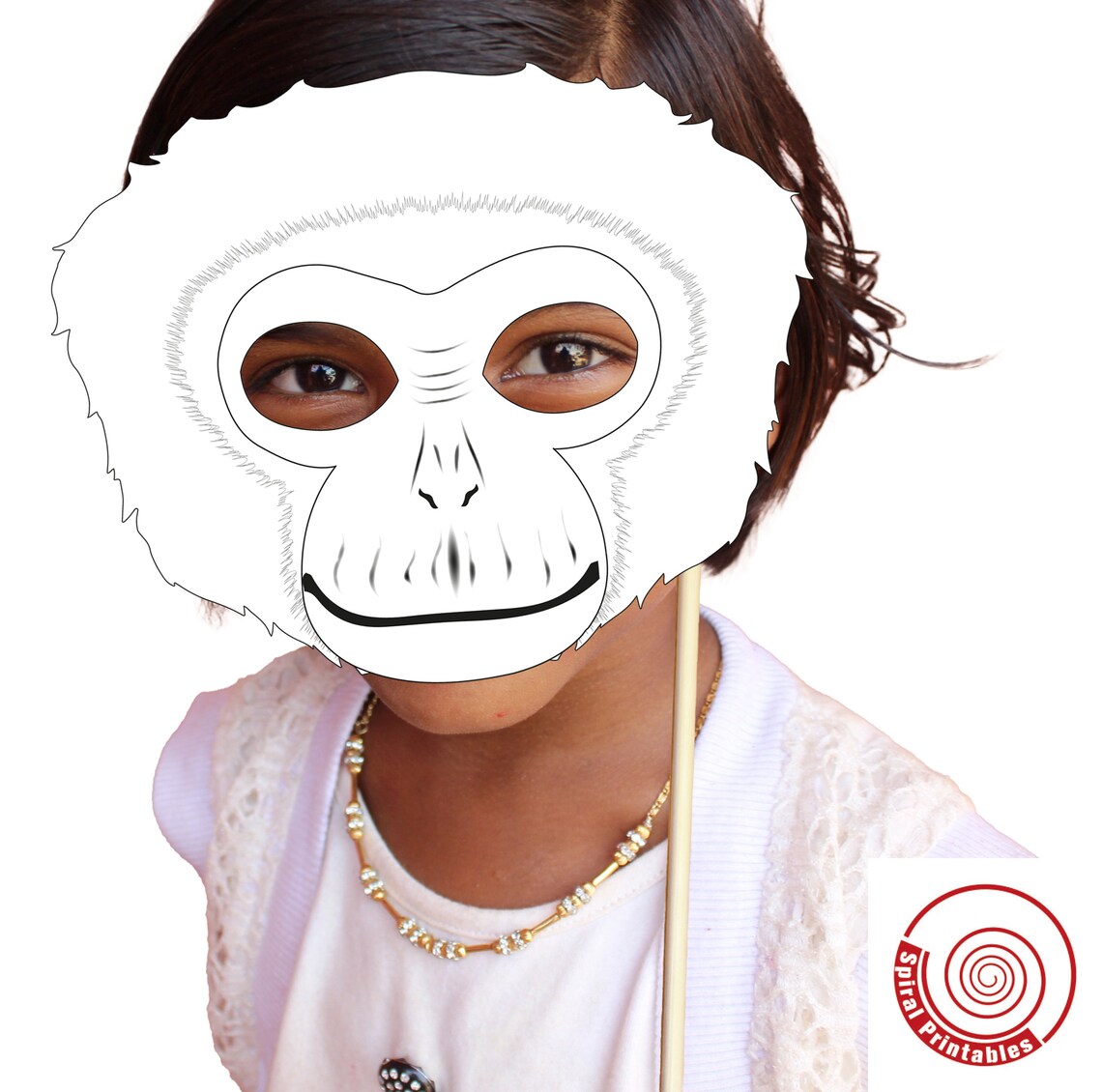 Coloring Monkey Mask Masquerade Mask Cosplay Mask Educational ...