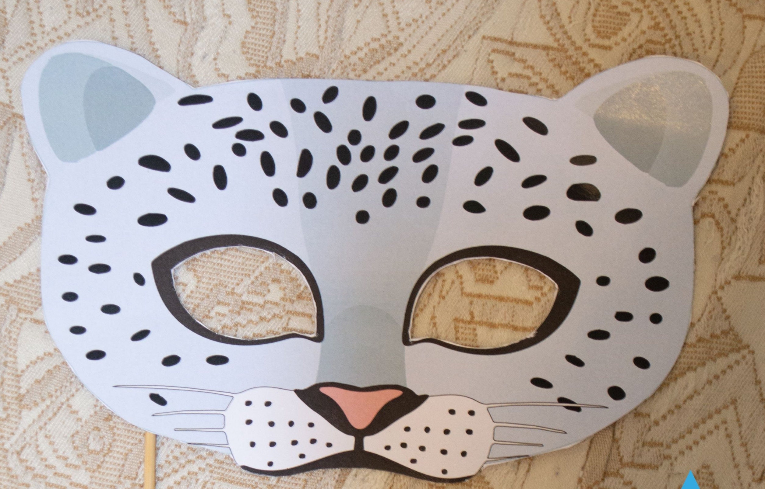 Snow Leopard Mask Masquerade Mask Cosplay Mask Educational Printables ...