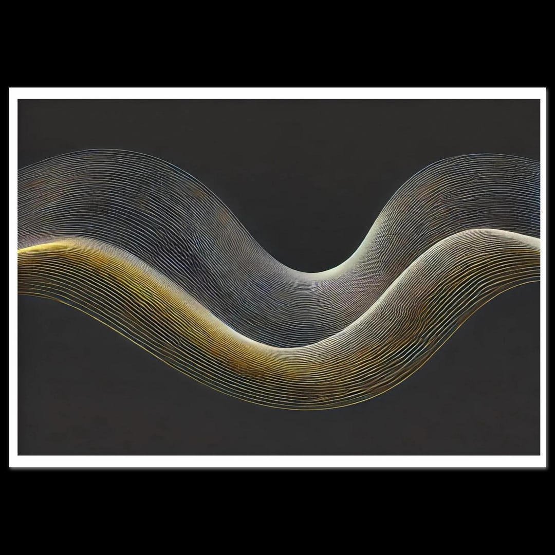 Focus Lost and Found - Double Dip - Abstract Wave Print - Etsy