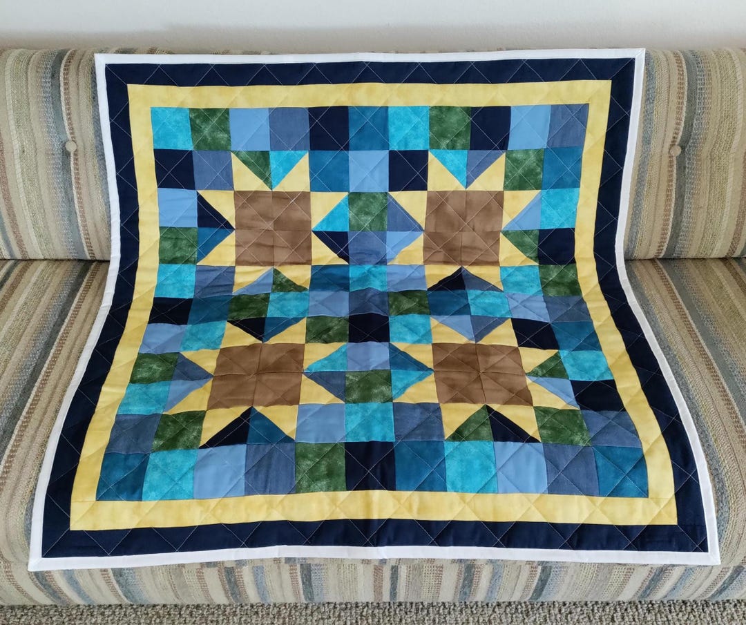 Sunflower Patchwork Lap Quilt - Etsy