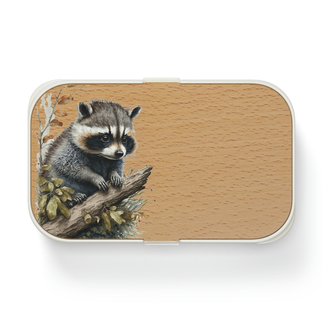 Watercolor Raccoon Bento Lunch Box - Etsy