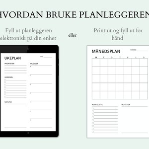 Dagsplan, Ukeplan, Månedsplan, Sett Med Tre Planleggere, A4 /A5 ...
