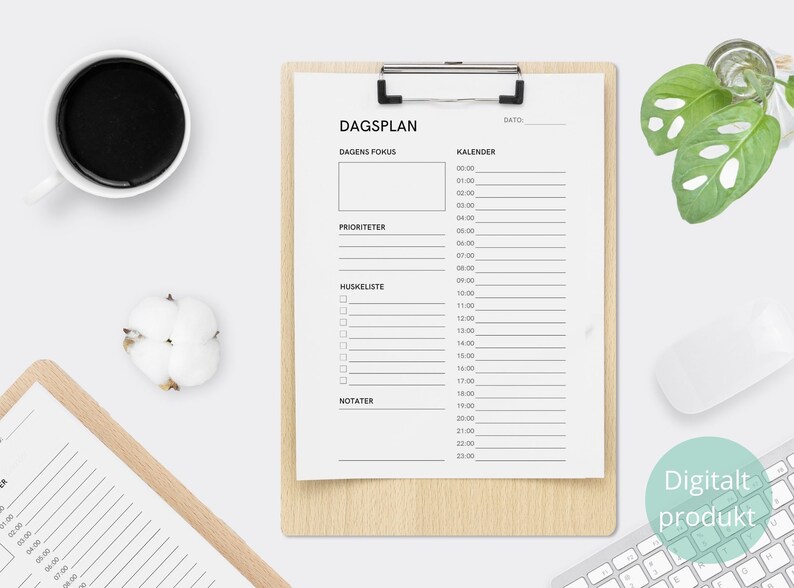 Dagsplan, Ukeplan, Månedsplan, Sett Med Tre Planleggere, A4 /A5 ...