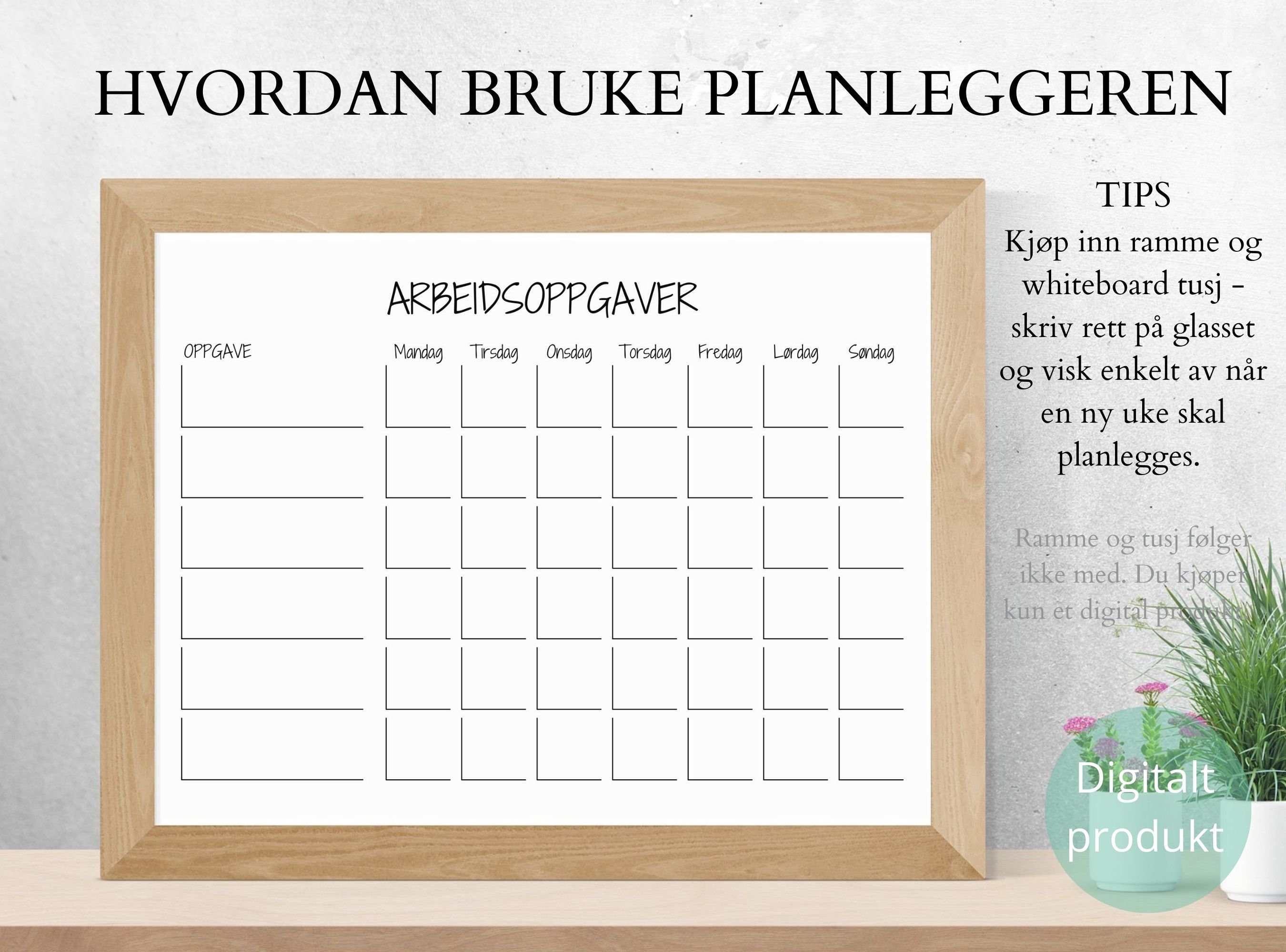 MOTIVASJONSKALENDER for Husarbeid, Arbeidsoppgaver, Belønningskalender ...