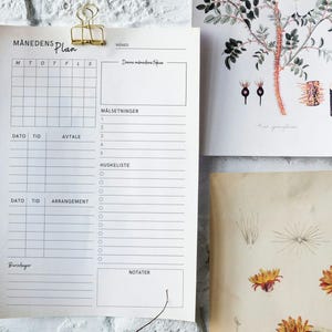 Bundle Dagsplan, Ukeplan, Månedsplan, A4 Printbar Planlegger ...