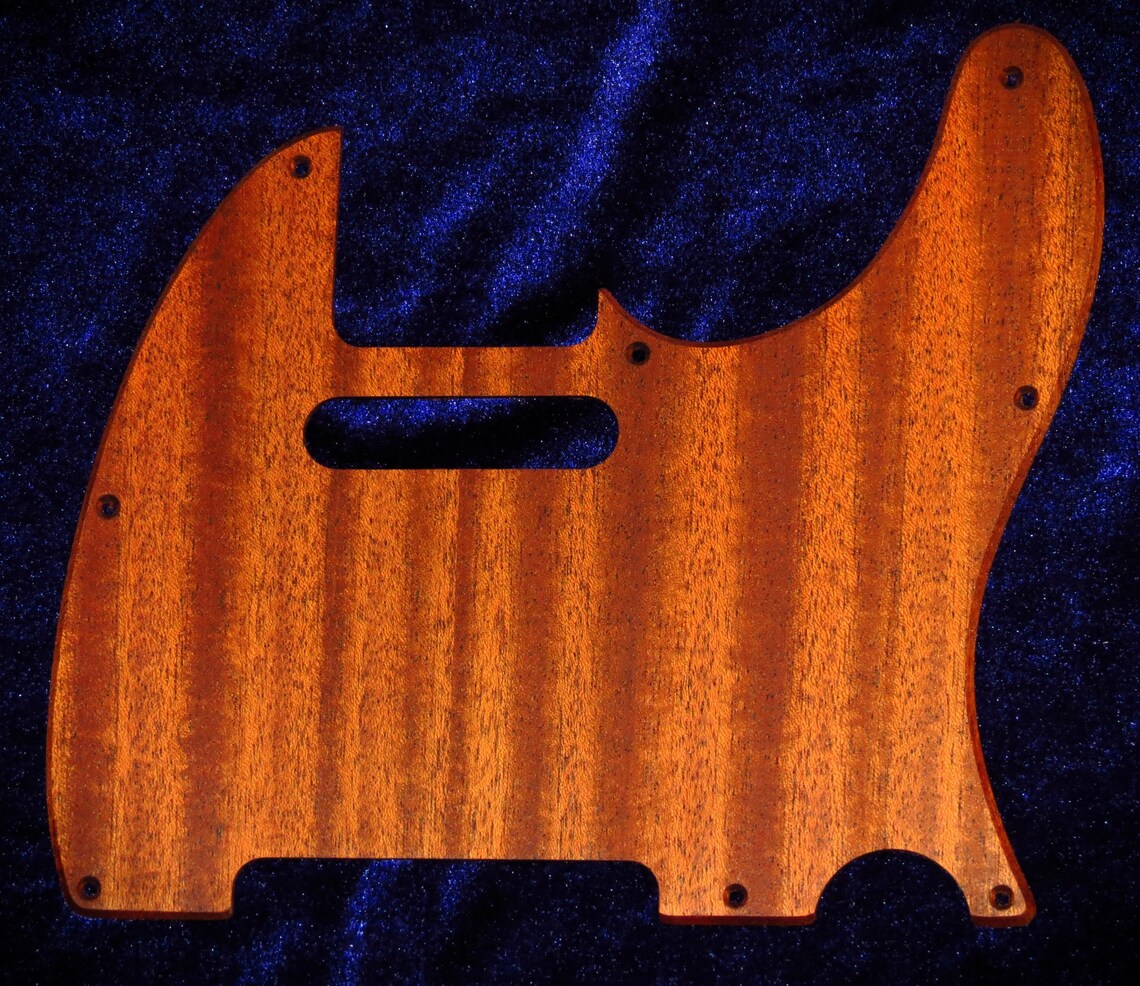 Mahogany Solid Wood Telecaster Style Pickguard Standard - Etsy