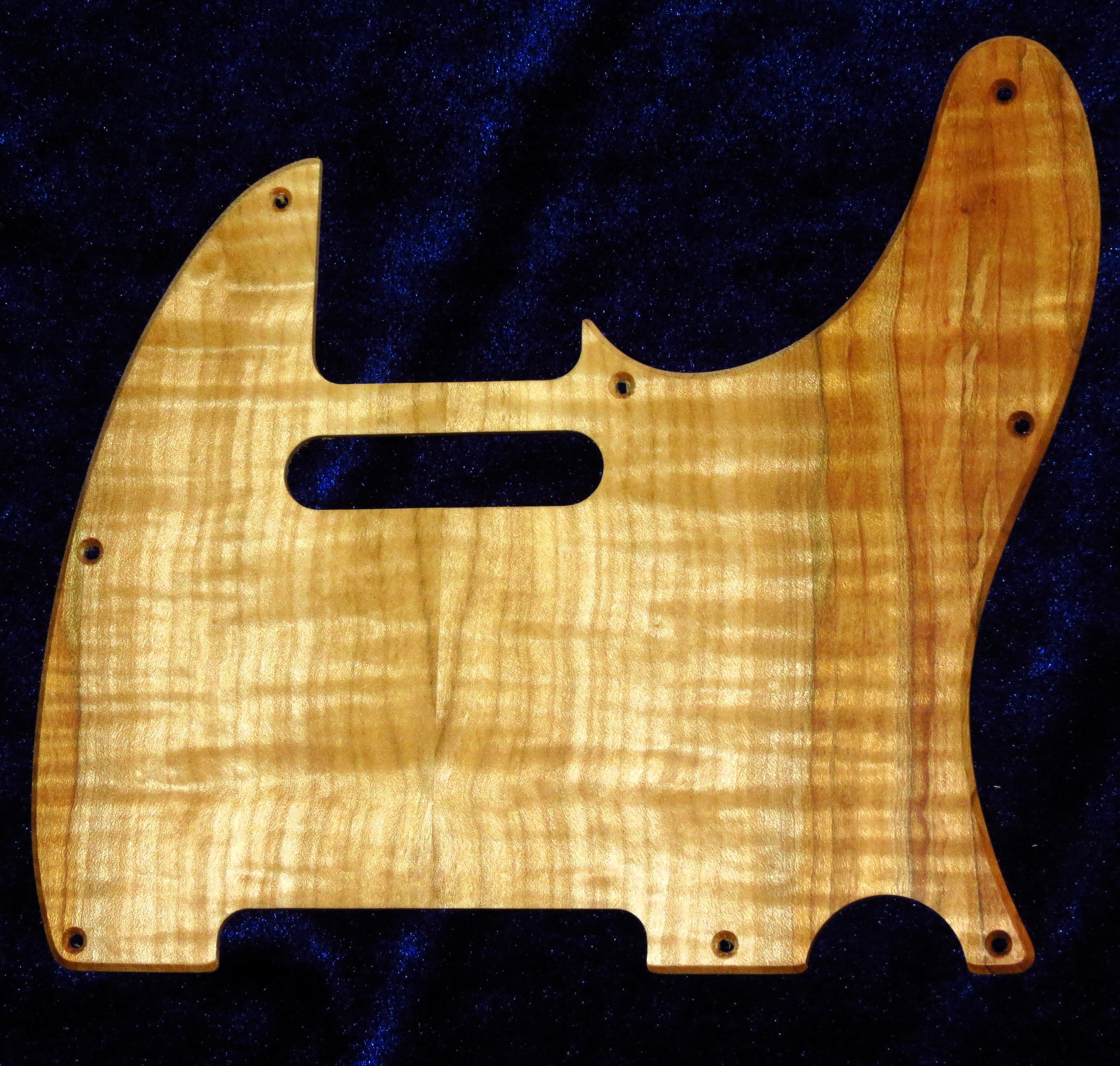 Flamed Spalted Maple Telecaster Style Solid Wood Pickguard Standard 997 ...