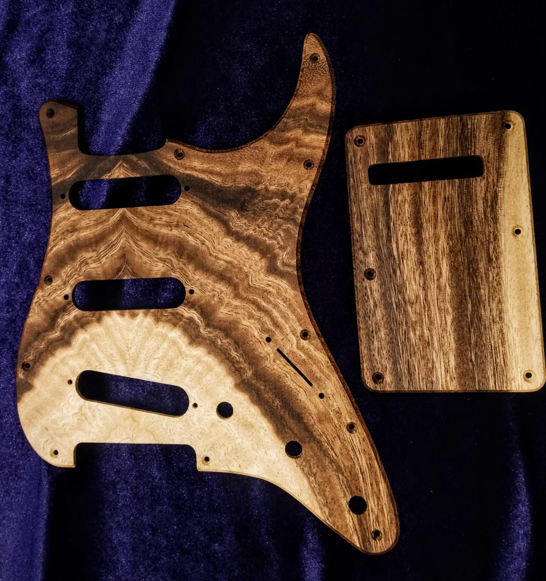 Figured Acacia Koa Stratocaster Style Solid Wooden Pickguard Set 150 - Etsy