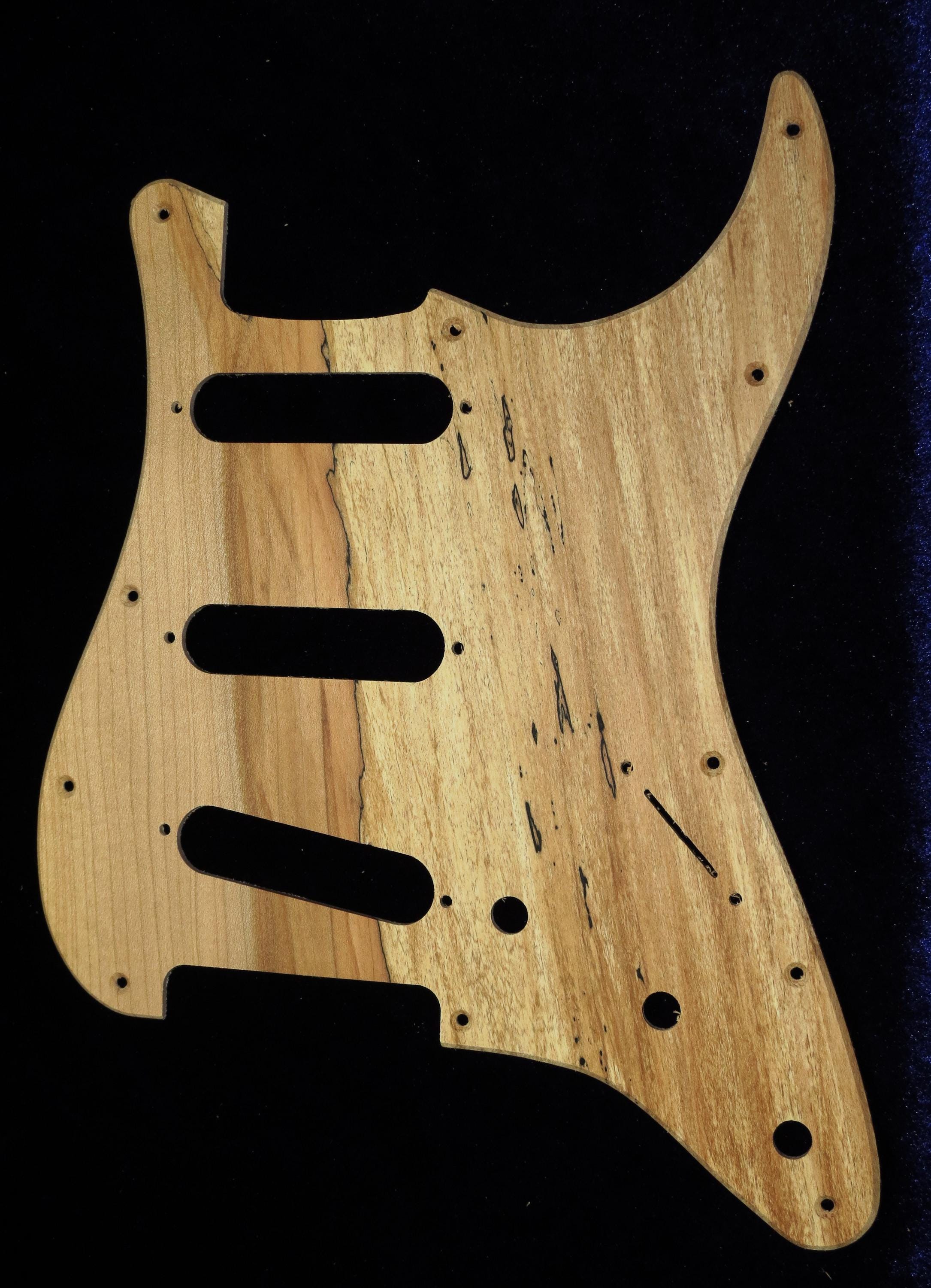 Spalted Maple Wood Stratocaster Style Solid Wooden Pickguard #115 - Etsy