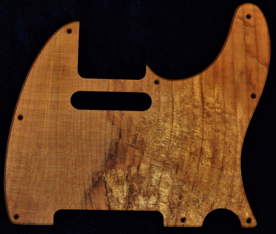 Spalted Maple Telecaster Style Solid Wood Pickguard Standard - Etsy
