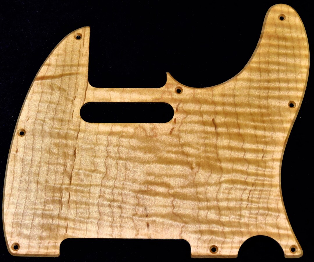 Flamed Maple Telecaster Style Solid Wood Pickguard Standard 932 - Etsy