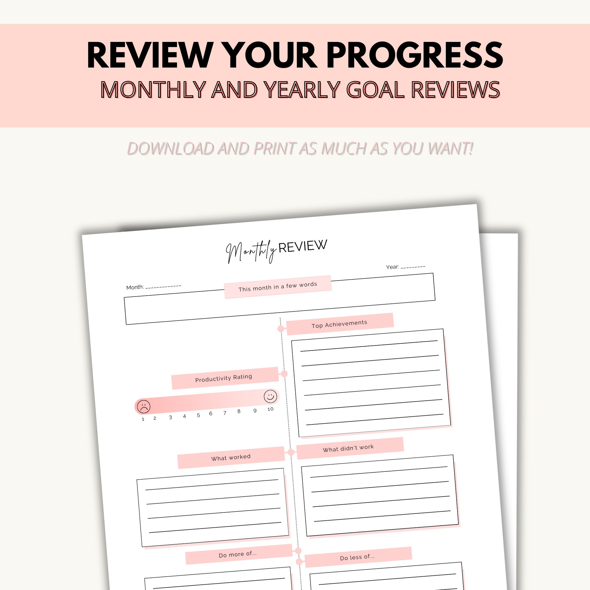Goal Planner Printable, Goal Setting, Personal Planner, Personal Goal ...