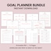 Goal Planner BUNDLE, Goals Tracker, SMART Goal Setting Kit, New Year ...