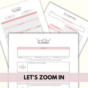 Goal Planner BUNDLE, Goals Tracker, SMART Goal Setting Kit, New Year ...