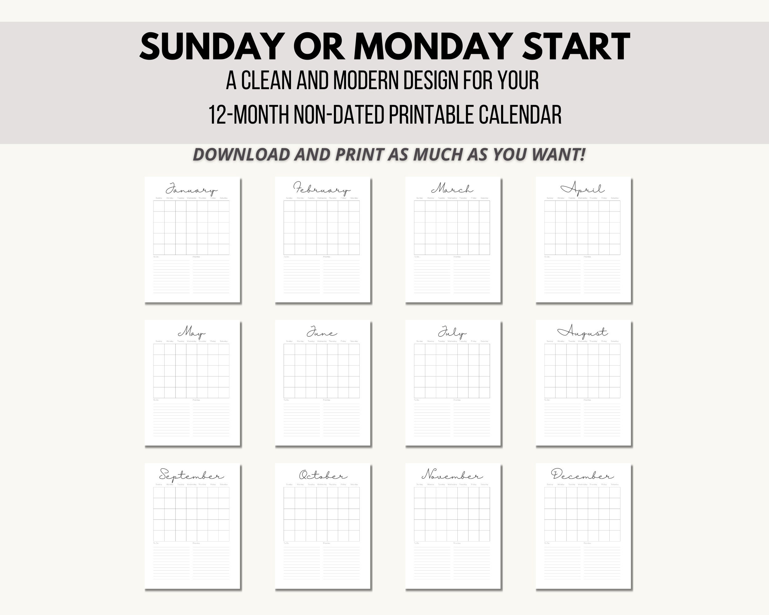 Monthly to Do List Printable Planner, Productivity Monthly Planner ...