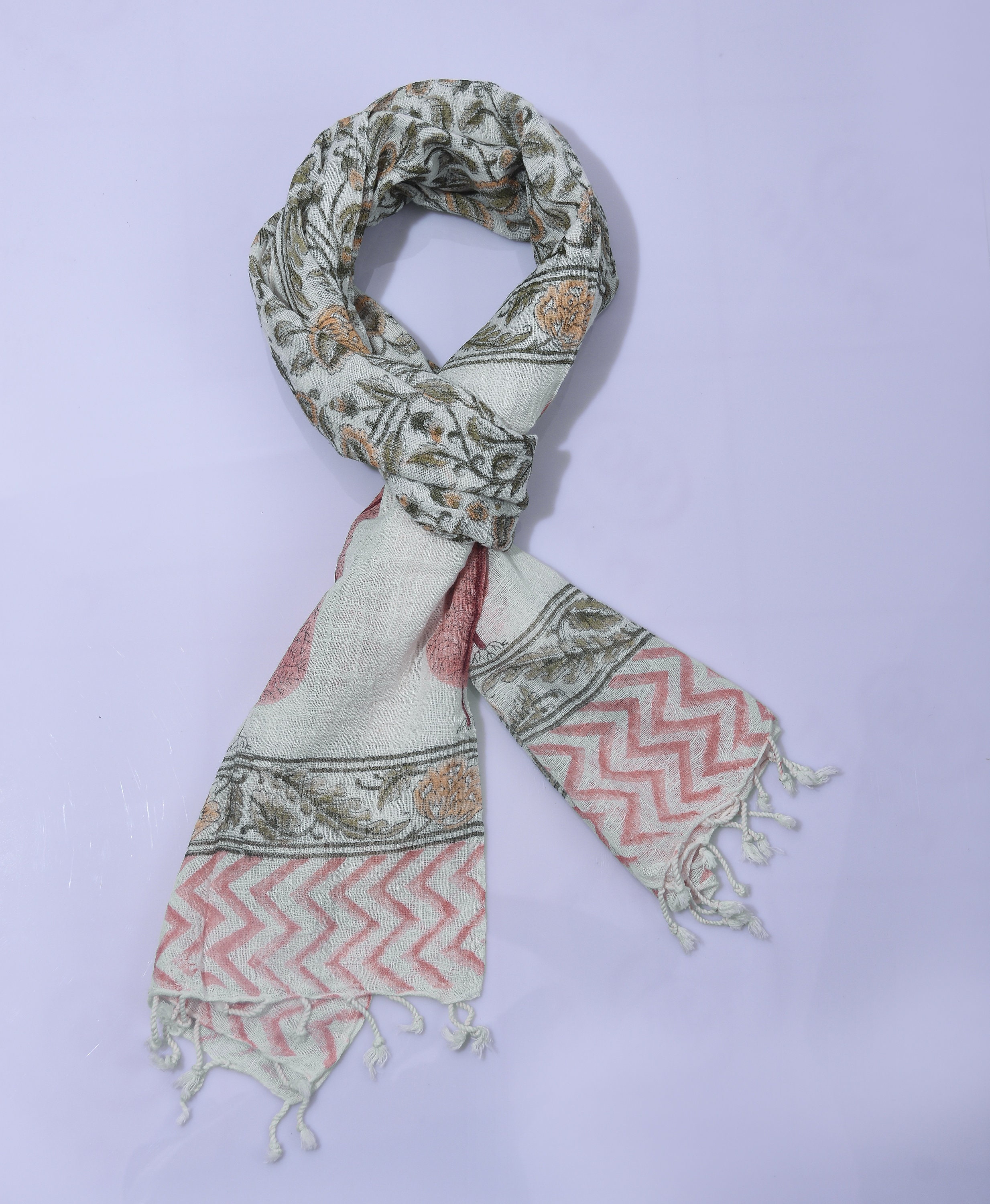 Hand Block Print Hand Woven Scarf. Stylish Handloom Scraf.traditional ...