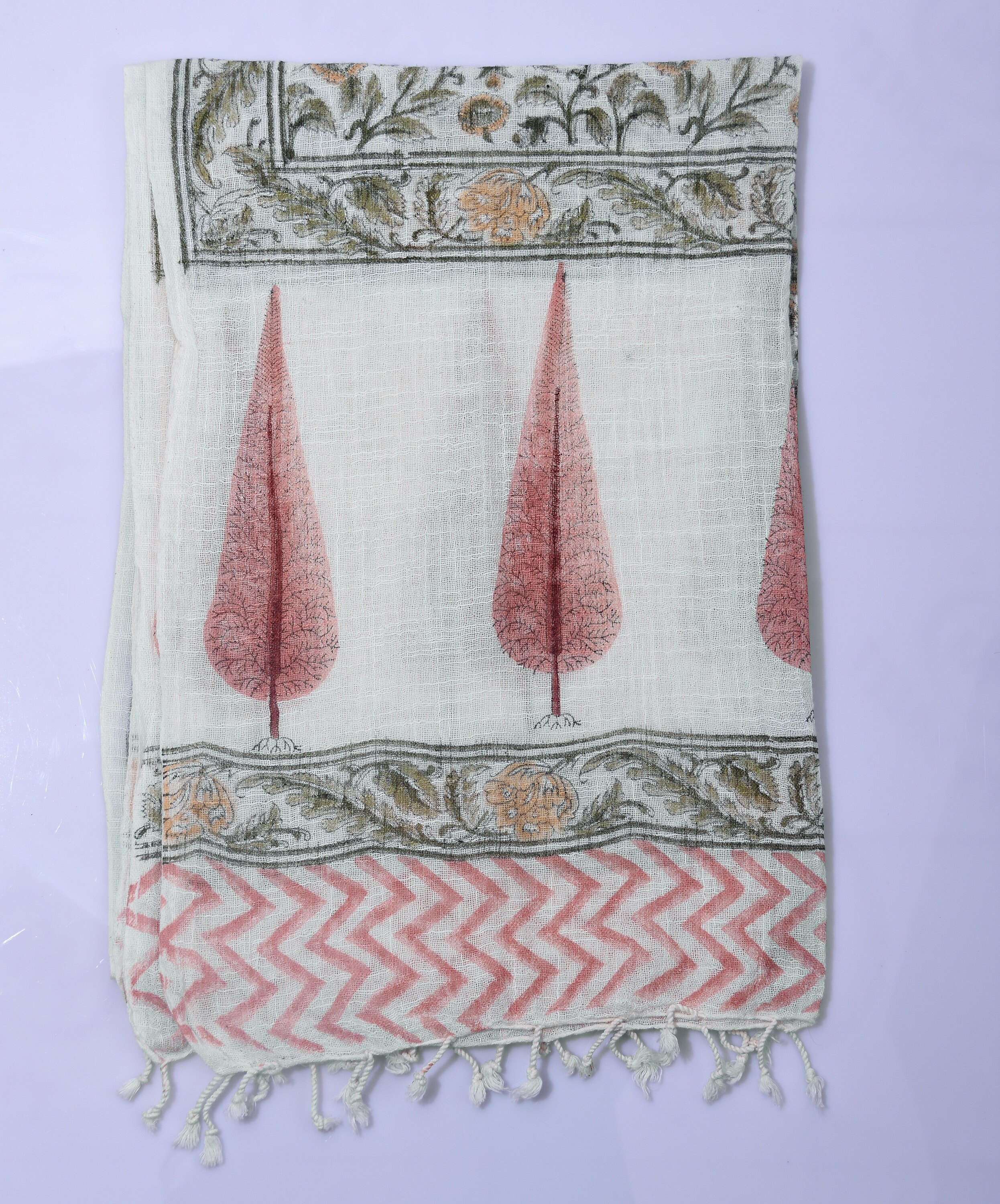 Hand Block Print Hand Woven Scarf. Stylish Handloom Scraf.traditional ...