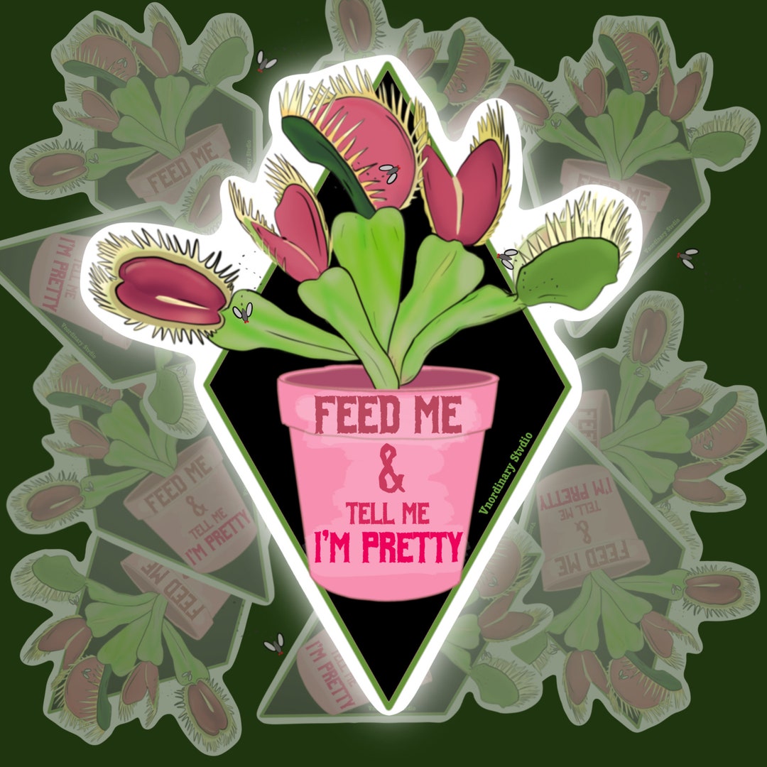 Venus Fly Trap Sticker, Plant Sticker, Carnivorous Plant Stickers, Spooky Gift, Feminist Sticker ...