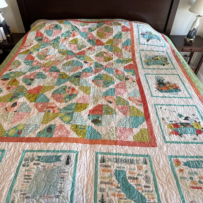 Map Quilt - Etsy