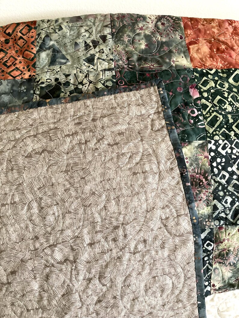 Our Flying South Quilt Features Batiks Blocks of Bold Warm and Beige ...