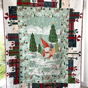 An Enchanted Forest Quilt With an Elf, Maybe St Nick, and His Bunny ...