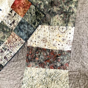 Our Flying South Quilt Features Batiks Blocks of Bold Warm and Beige ...