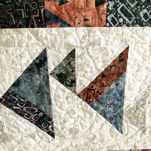 Our Flying South Quilt Features Batiks Blocks of Bold Warm and Beige ...