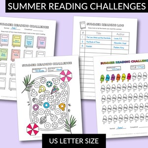 Summer Reading Challenge Kids Reading Tracker Kids Reading Log Reading ...