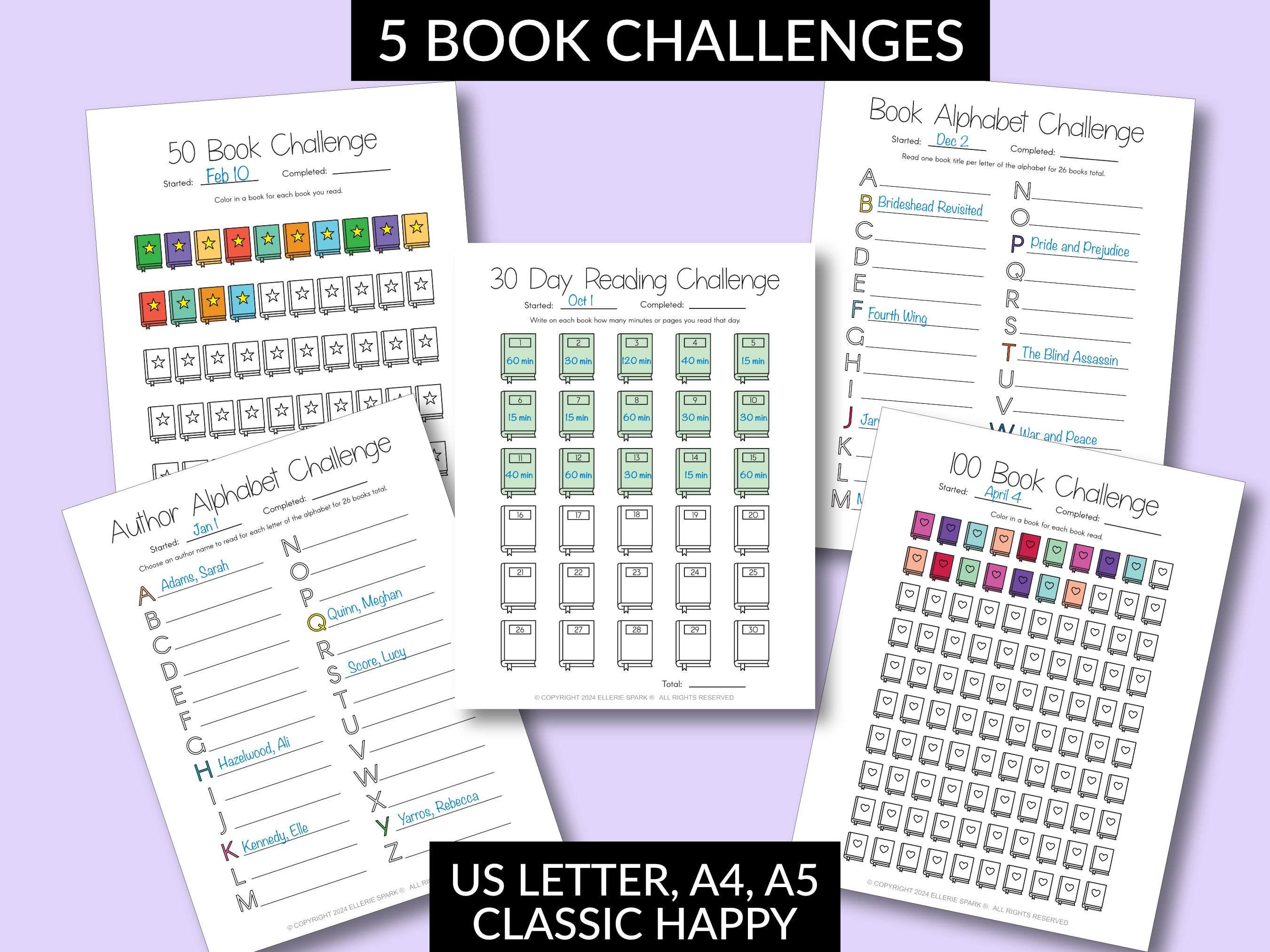 Reading Tracker Printable | Reading Challenge | Book Reading Tracker ...