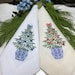 Embroidered Chinoiserie Christmas Tree Linen Napkins - Perfect ...