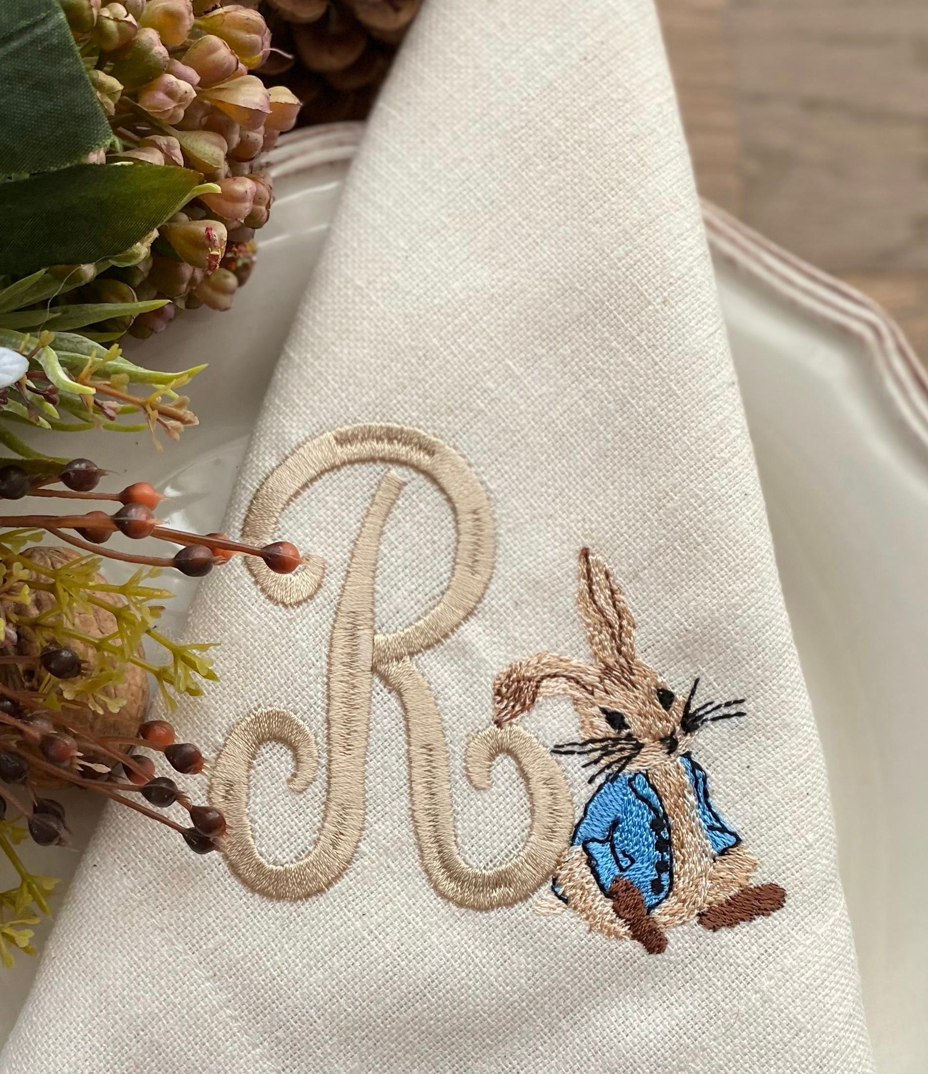 Monogrammed Easter Napkins-cloth Easter Napkins Easter Decorations ...