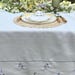 Embroidered Daisy Tablecloth – Linen Tablecloth With Hemstitch | Spring ...