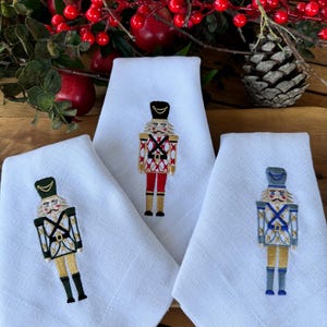 Nutcracker Linen Napkins - Exquisite Embroidered Christmas Table Decor ...