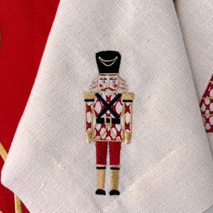 Nutcracker Ballerina and Christmas Tree Linen Napkins - Exquisite ...