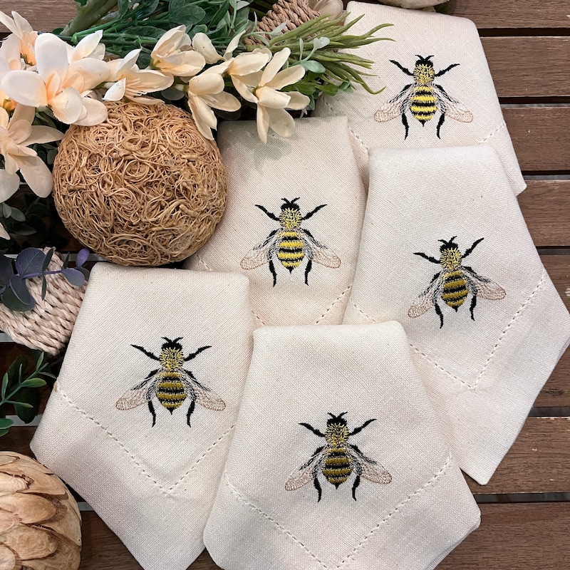 Bee Napkins - Etsy