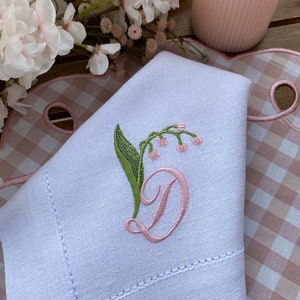 Lily of the Valley Linen Napkins | Personalized Linen Napkins ...