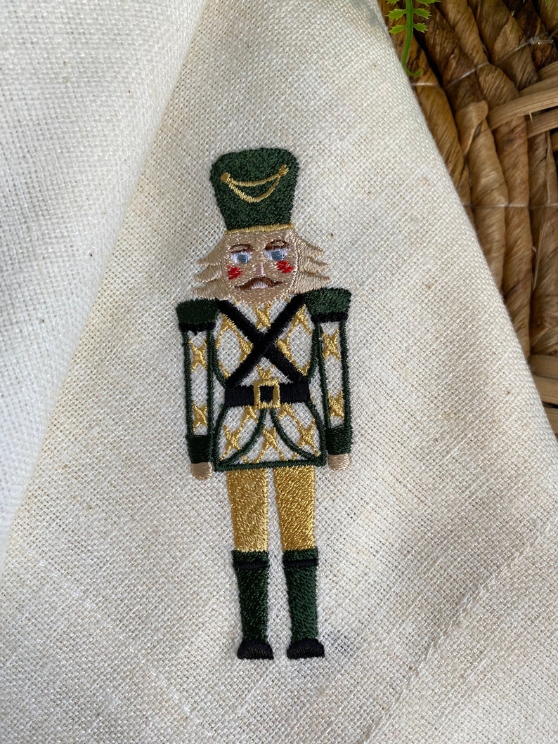 Nutcracker Linen Napkins - Christmas Linen Napkin-exquisite Embroidered ...