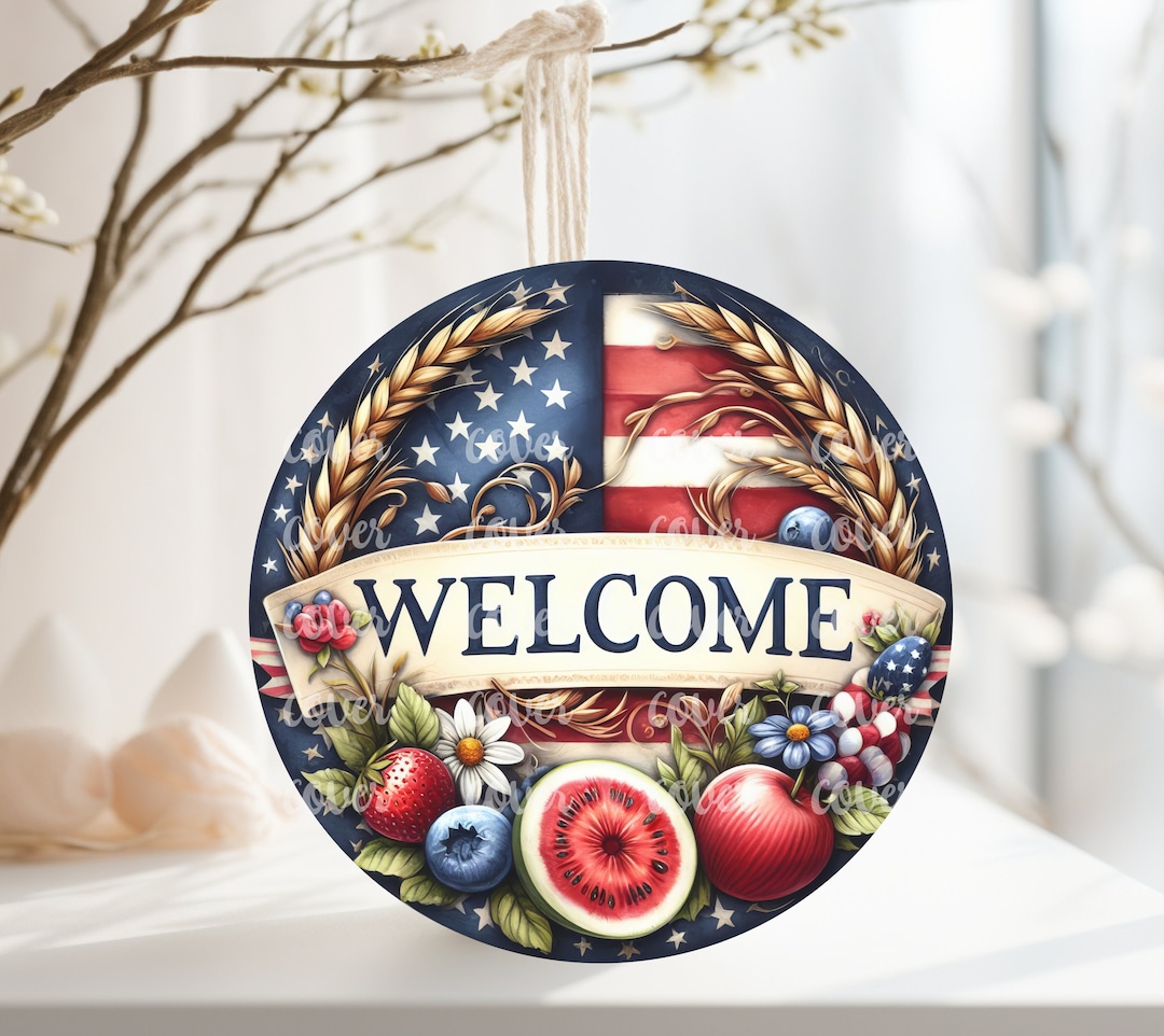 PNG Digital File Patriotic USA Design, Round Design Great for ...