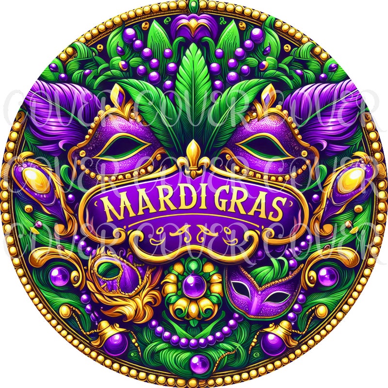 Mardi Gra Ornament Wreath - Etsy