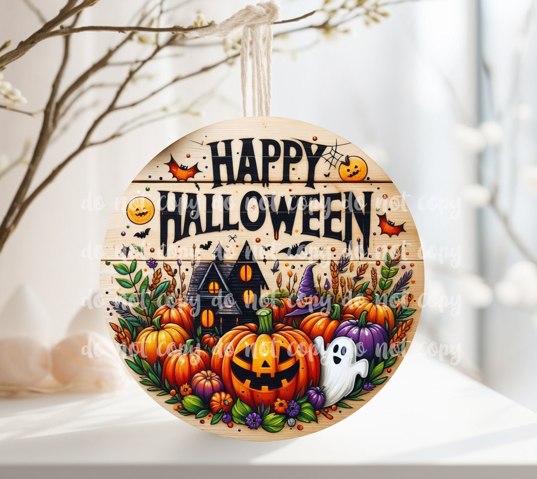 PNG Digital File Halloween, Round Design Great for Sublimation Onto ...