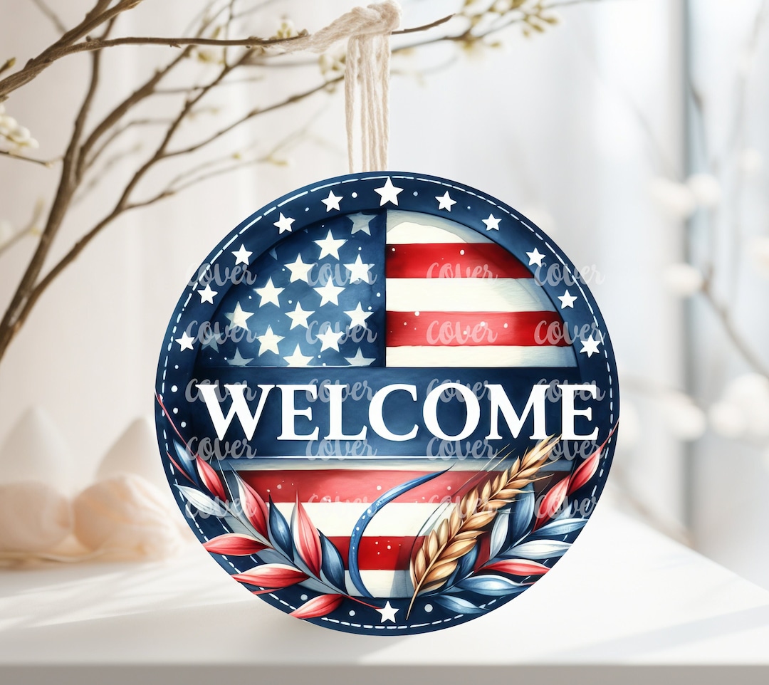 PNG Digital File Patriotic USA Design, Round Design Great for ...
