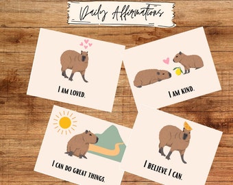 Capybara Printable Cards - Etsy