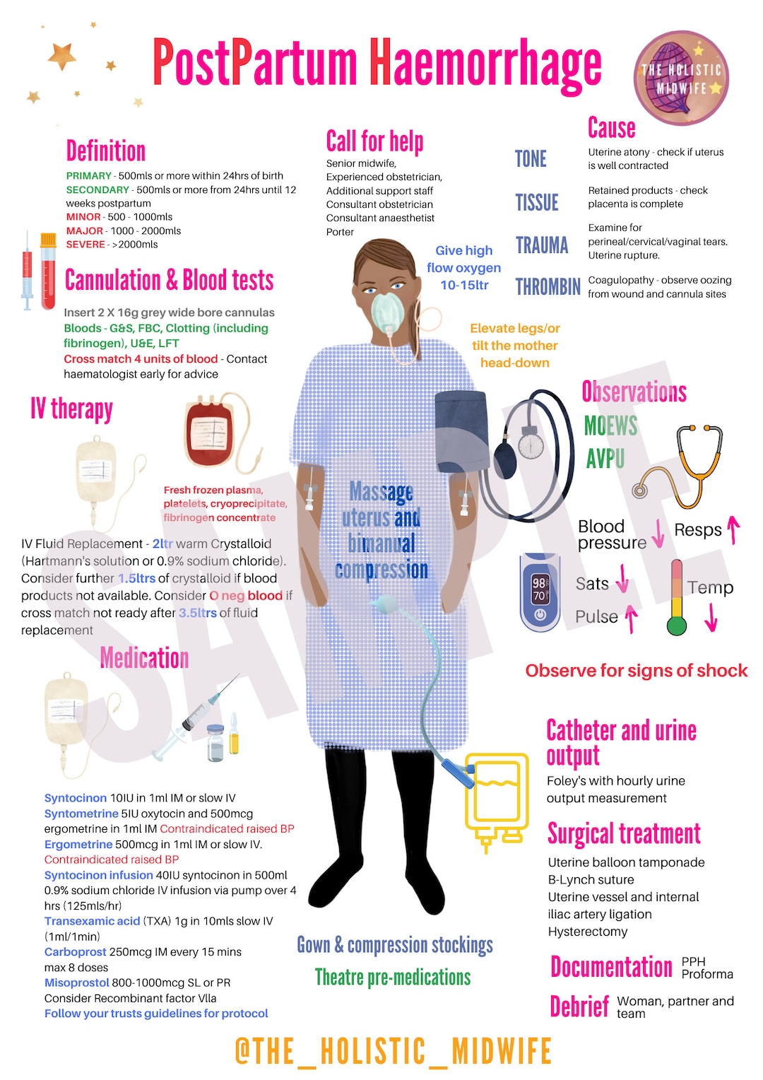 Postpartum Haemorrhage Revision Poster - Etsy UK